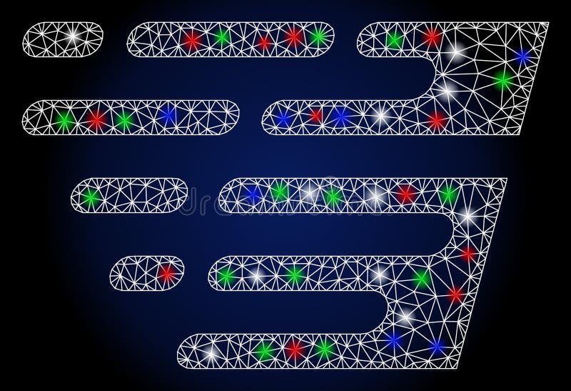 Flare Mesh 2D Rush Effect with Flare Spots Stock Illustration ...