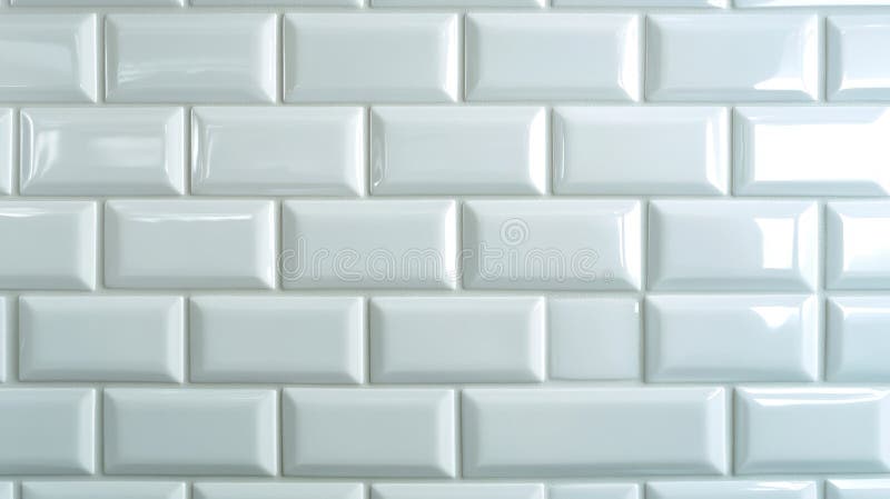 Glossy White Subway Tile Wall with Brick Pattern for Modern Interior ...
