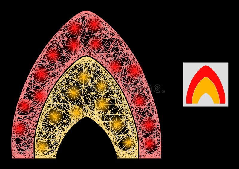 Shiny Net Mesh Fire Flame with Lightspots Stock Vector - Illustration ...