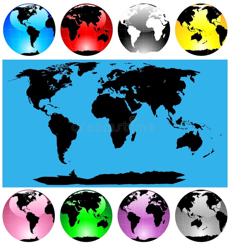 World map stock illustration. Illustration of complete - 4313103