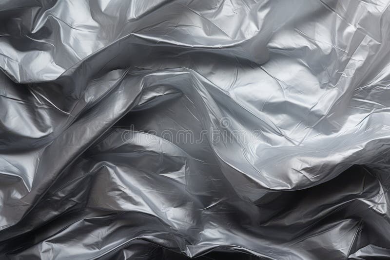 Glossy Wrinkled Plastic Wrap Texture. Generative AI Stock Illustration ...