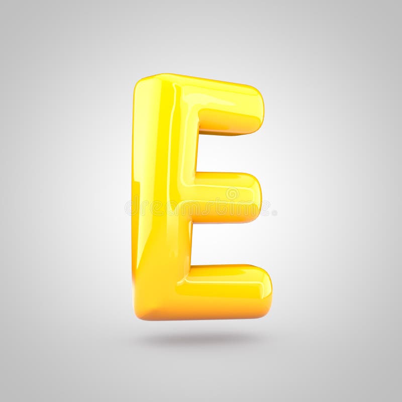 Glossy Yellow Paint Letter S Uppercase Stock Illustration ...