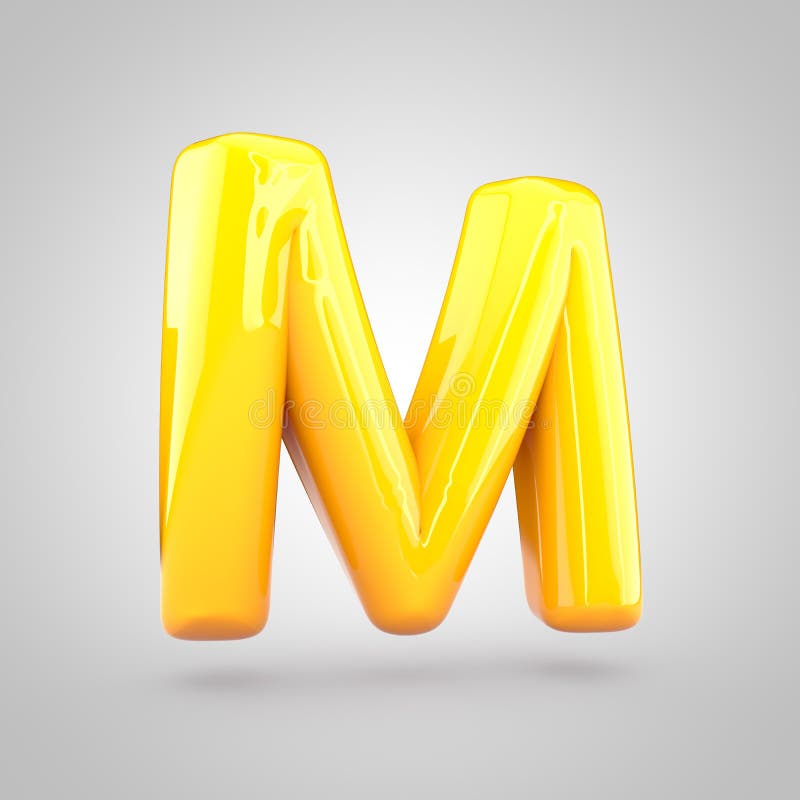 Glossy Yellow Paint Letter Stock Illustrations – 720 Glossy Yellow ...