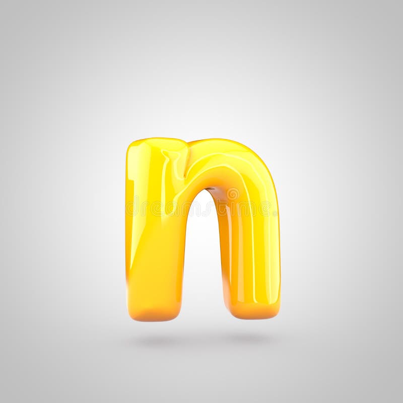 Glossy Yellow Paint Letter N Stock Illustrations – 21 Glossy Yellow ...
