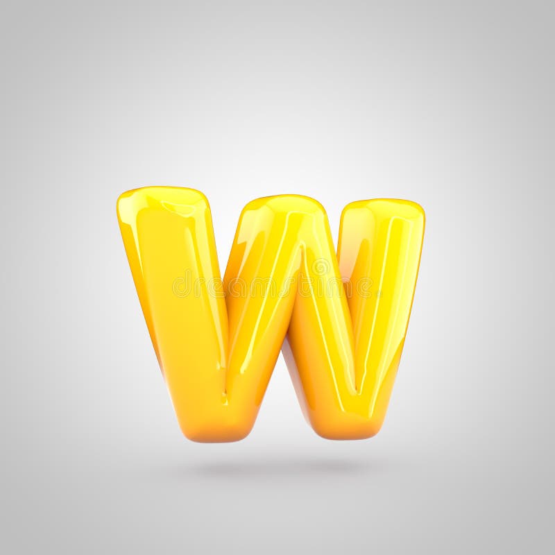 Glossy Yellow Paint Letter W Stock Illustrations – 19 Glossy Yellow ...