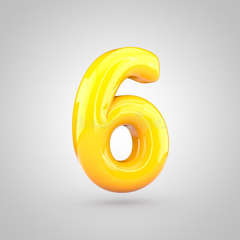 Glossy Yellow Paint Number 6. Stock Illustration - Illustration of ...