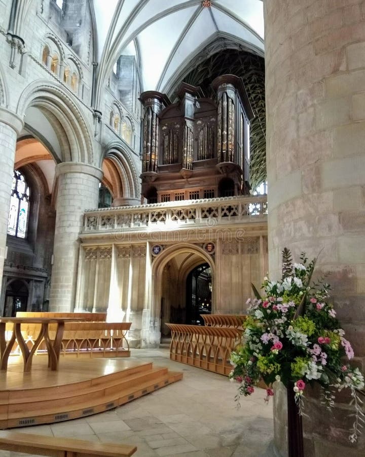 Gloucester Cathedral Organ Inside Church Editorial Stock Image - Image ...