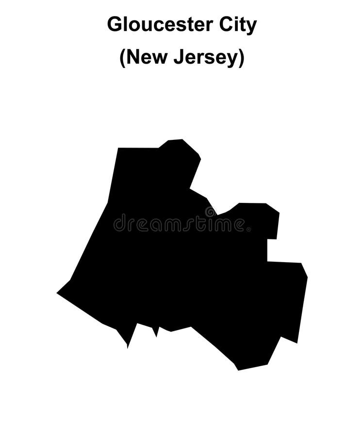 Gloucester City Outline Map Stock Vector - Illustration of blank, icon ...