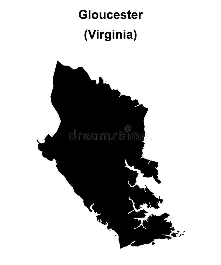 Gloucester outline map stock vector. Illustration of vector - 361871569