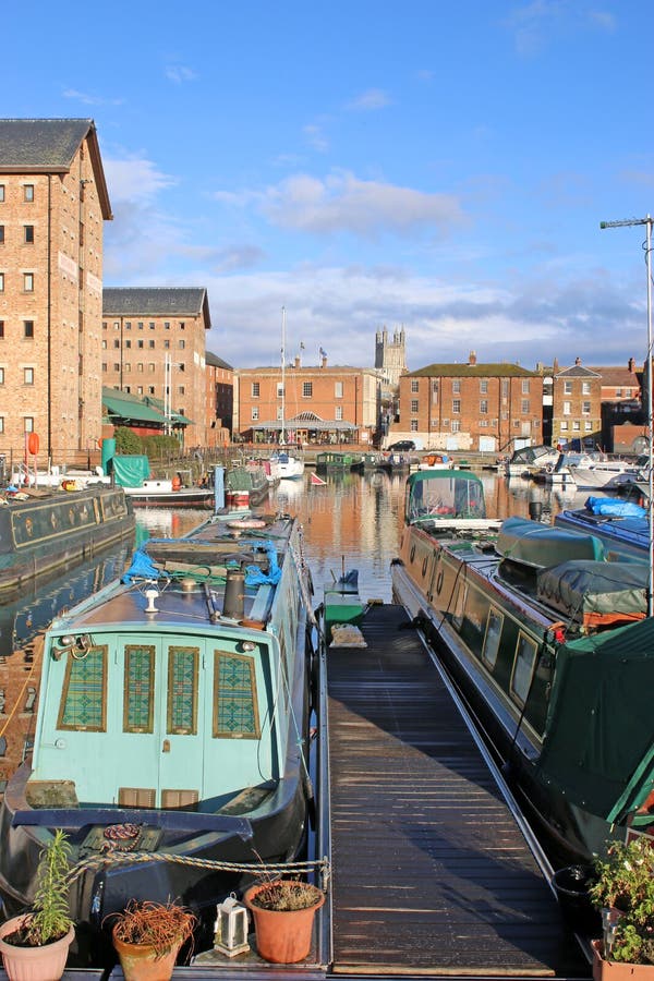 Barges in Gloucester Docks stock image. Image of england - 140041455