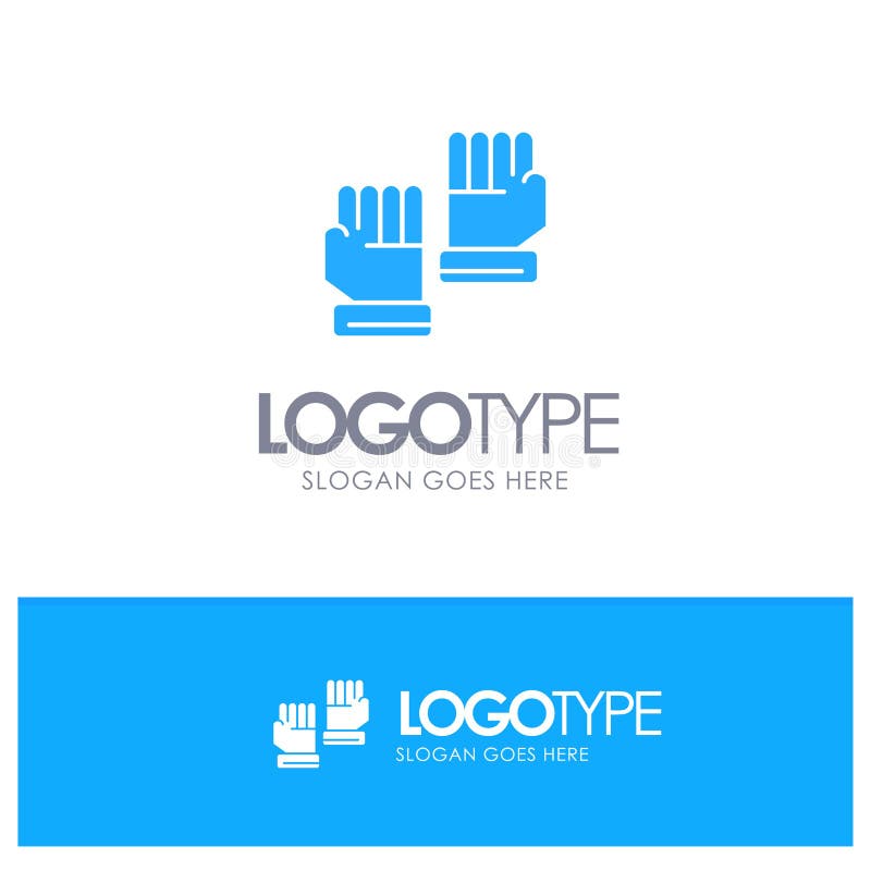 Glove, Gloves, Goalkeeper, Sport Business Logo Template. Flat Color ...