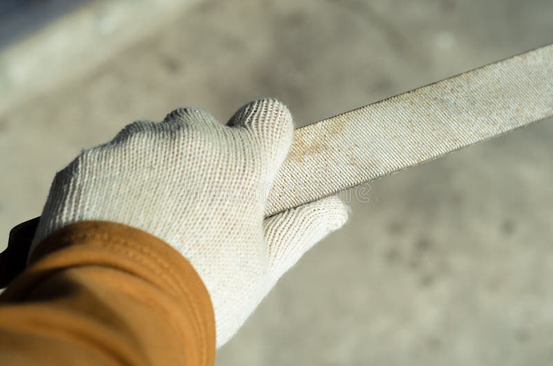 Gloved Hand with File Available To Work Stock Image - Image of object ...