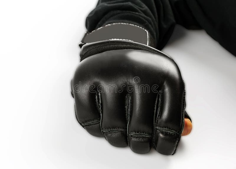 Gloved Hand Martial Arts, Mma with Space for Text Stock Image - Image ...