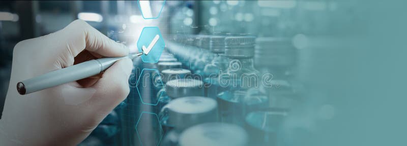 A Gloved Hand is Seen Holding a Pen, Marking a Quality Control Check on ...