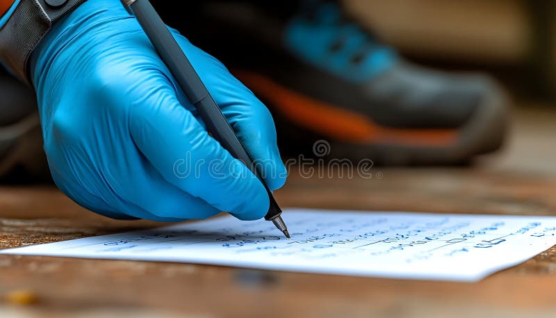 Gloved Hand Writing Notes Stock Photos - Free & Royalty-Free Stock ...