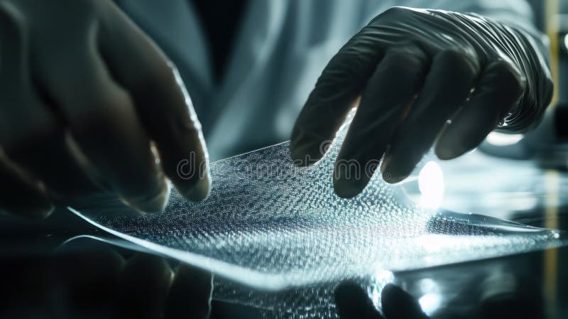 Scientist Handling Advanced Nanotechnology Material in Lab Stock Image ...
