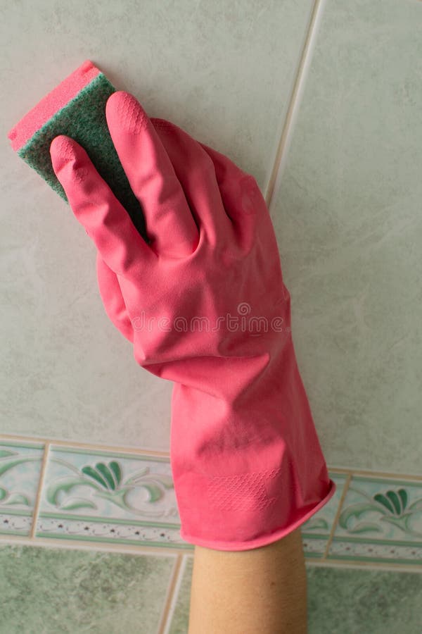 Tile ceramic wall cleaning stock image. Image of restroom - 265733783