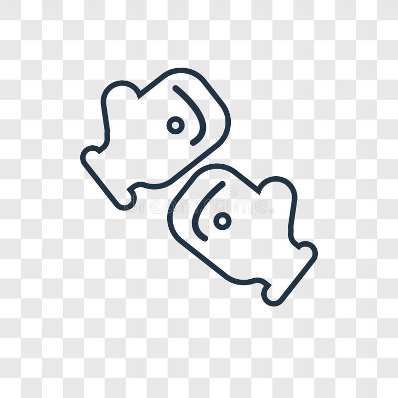 Gloves Concept Vector Linear Icon Isolated on Transparent Background ...