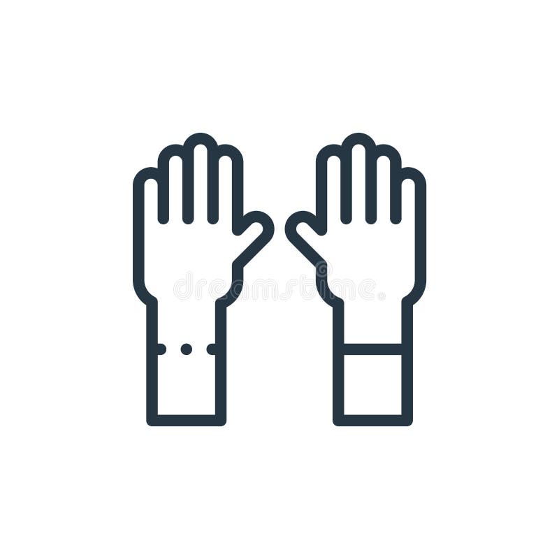 Gloves Icon Vector from Laboratory Concept. Thin Line Illustration of ...