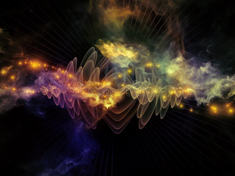 Glow of Abstract Visualization Stock Illustration - Illustration of ...