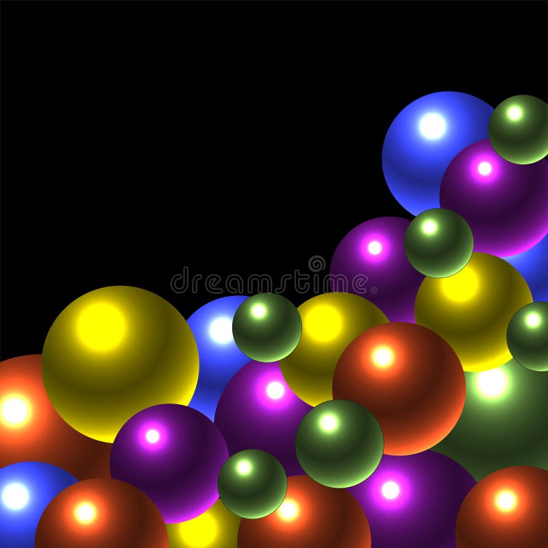 Glow Balls stock vector. Illustration of crystal, glowing - 68748684