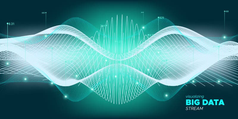 Glow Big Data Stream. Statistic Complexity Stock Vector - Illustration ...