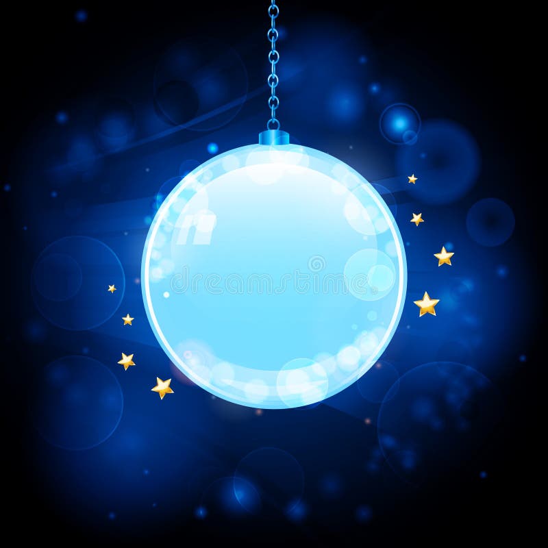 Glow Blue Bauble Background Stock Vector - Illustration of christmas ...