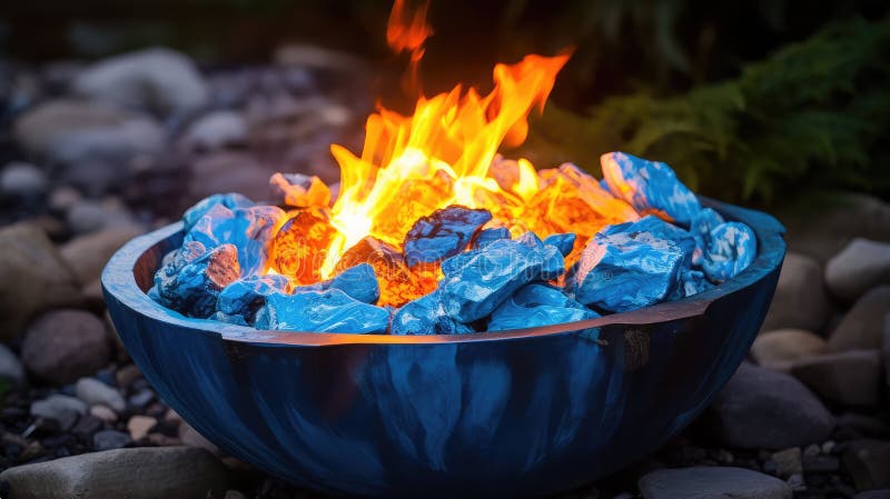 Glow blue ember stock illustration. Illustration of striking - 373169012