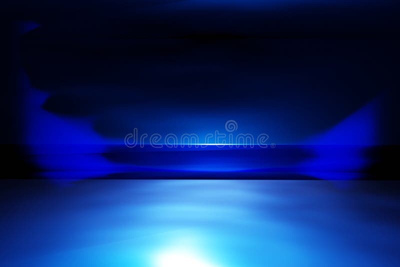 Glow Blue Light Effect on Dark Blue Background Stock Illustration ...