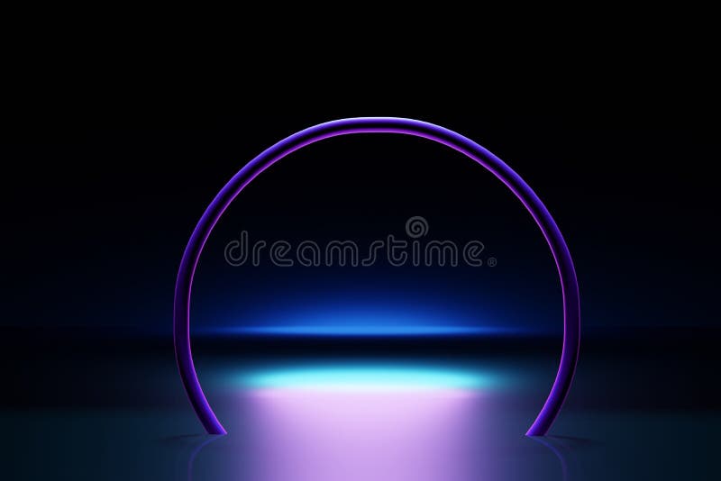 Glow Blue Light Effect on Dark Blue Background Stock Illustration ...