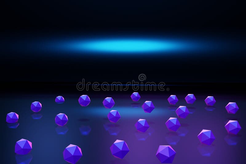Glow Blue Light Effect on Dark Blue Background Stock Illustration ...