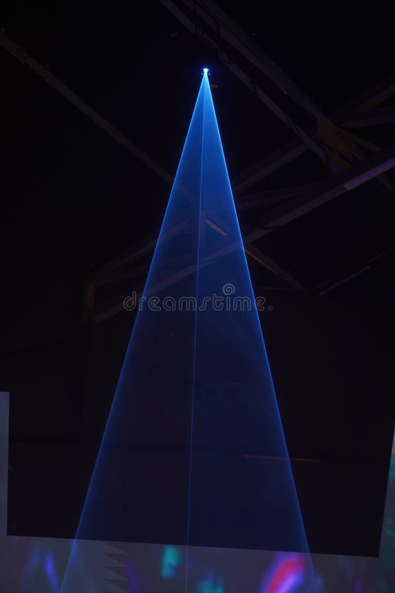 The Glow of Blue Light from a Laser Lighting Device Mounted on the ...