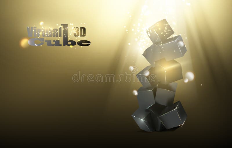 Glow box pyramid. stock vector. Illustration of environment - 45058174