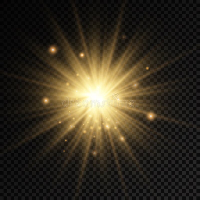 Glow Bright Light Star, Yellow Sun Rays, Sunshine. Stock Vector ... Glow Bright Light Star, Yellow Sun Rays, Sunshine. Stock Vector ...