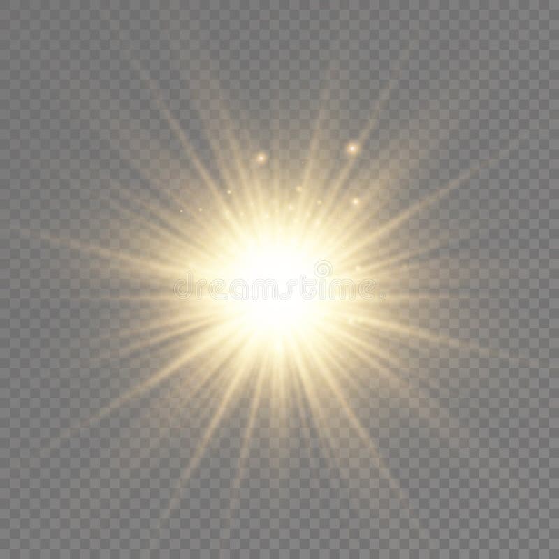 Glow Bright Light Star, Yellow Sun Rays, Sunshine. Stock Vector ... Glow Bright Light Star, Yellow Sun Rays, Sunshine. Stock Vector ...
