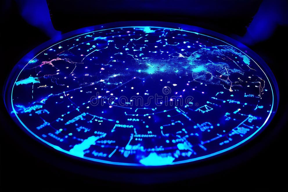 Glow in the Dark Constellation Map a Map of the Night Sky that G Stock ...