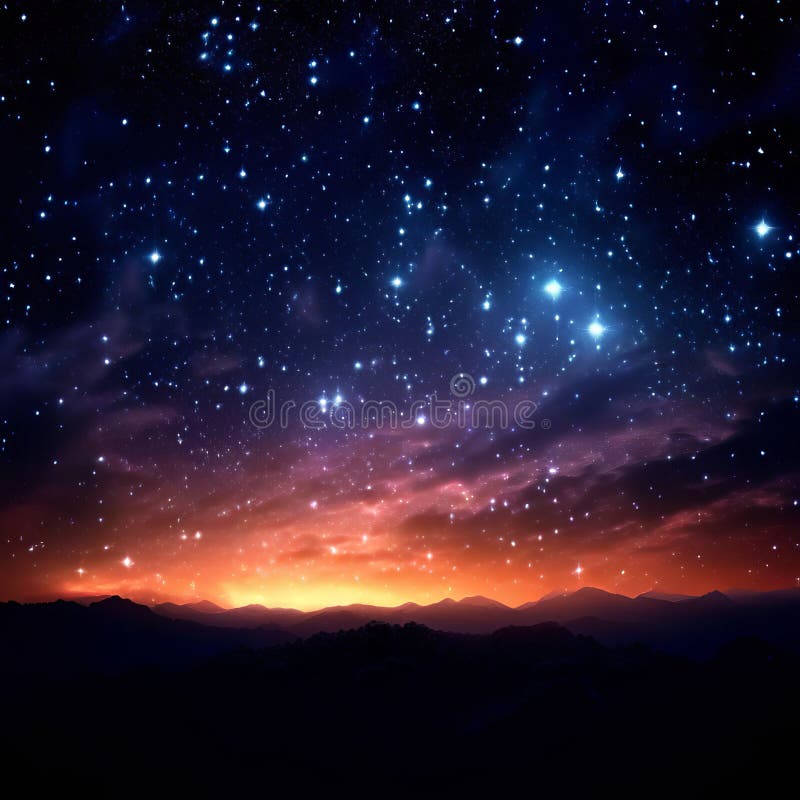 Glow in the Dark Stars Falling from the Sky Illuminating the N Stock ...