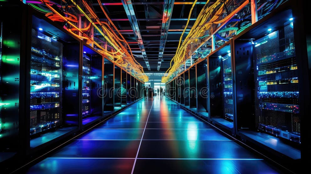 Glow data center light stock illustration. Illustration of glow - 324961664