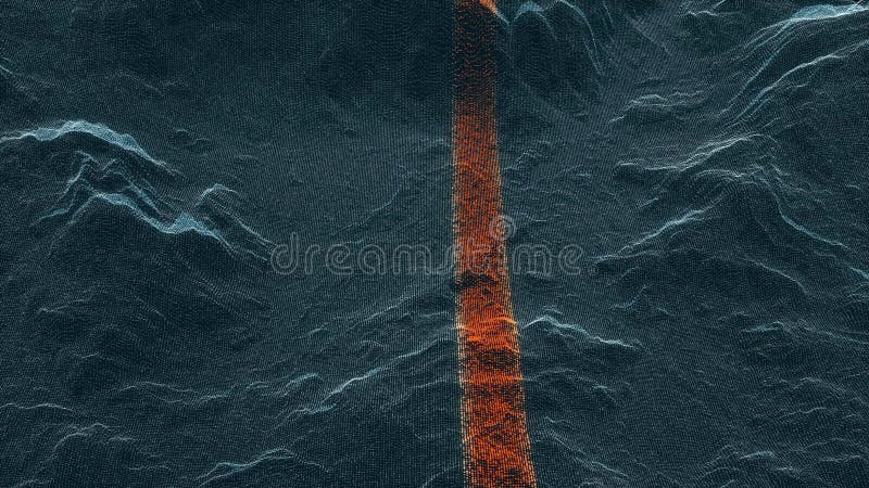 Glow Digital Landscape. Technology Concept Stock Footage - Video of ...