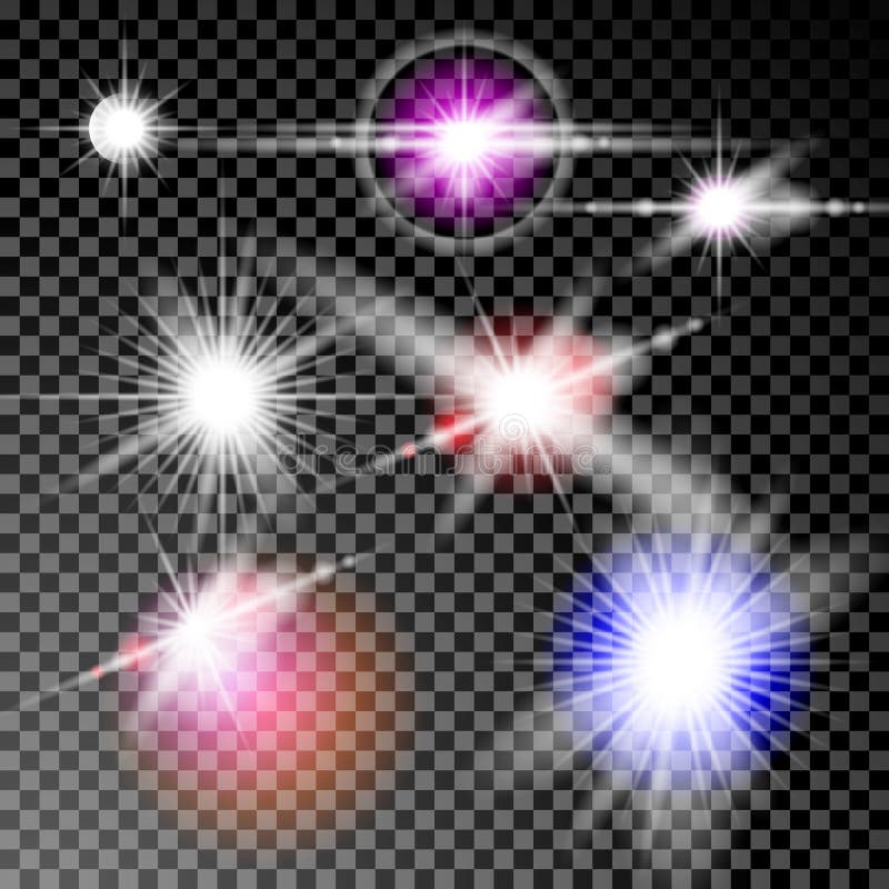 Glow effects, shine, stars stock vector. Illustration of party - 73955611