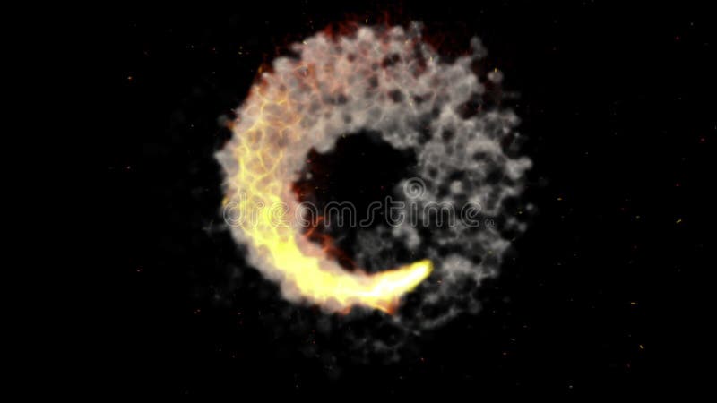 Glow Fire Particle Trail Effect Circle Animation Stock Footage - Video ...
