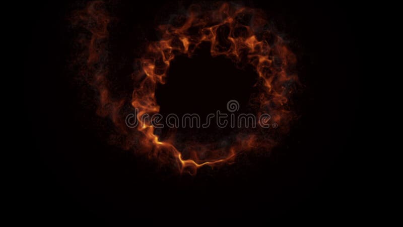 Glow Fire Particle Trail Effect Circle Animation Stock Video - Video of ...