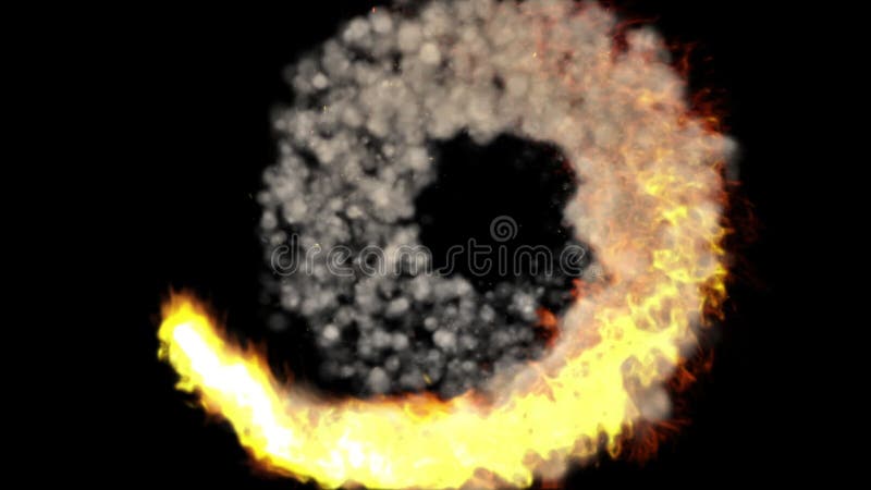 Glow Fire Particle Trail Effect Circle Animation Stock Footage - Video ...