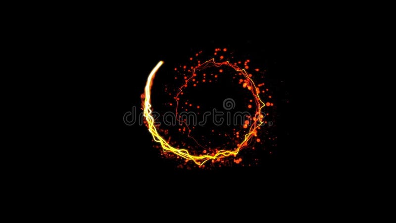 Glow Fire Particle Trail Effect Circle Animation Stock Footage - Video ...