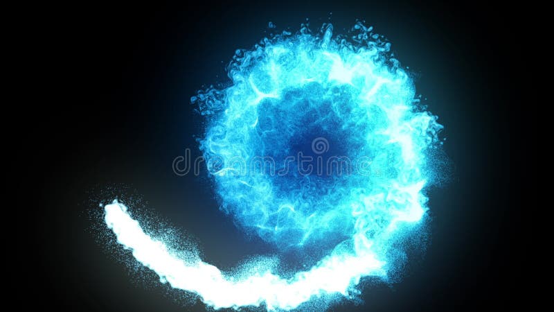 Glow Fire Particle Trail Effect Circle Animation Stock Video - Video of ...
