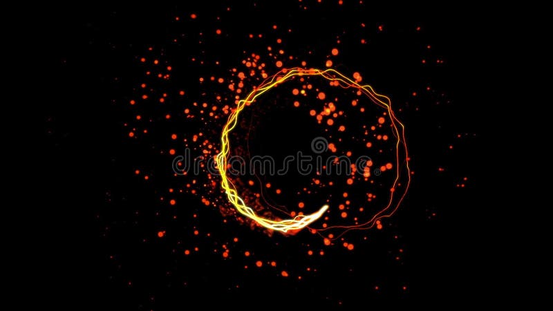 Glow Fire Particle Trail Effect Circle Animation Stock Footage - Video ...