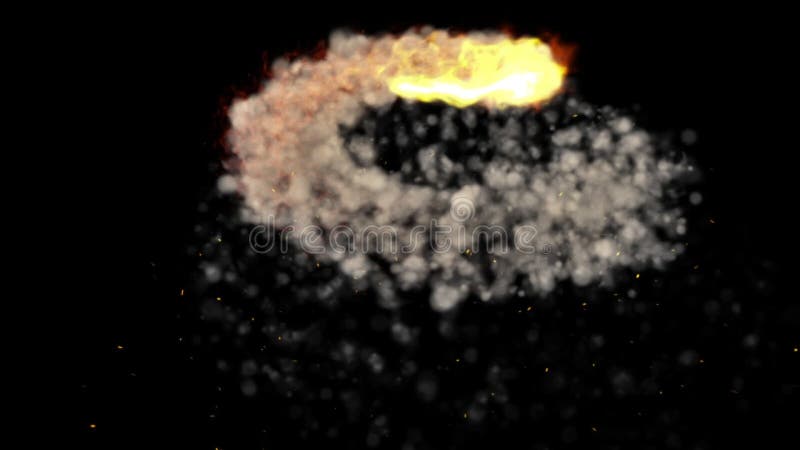 Glow Fire Particle Trail Effect Circle Animation Stock Video - Video of ...