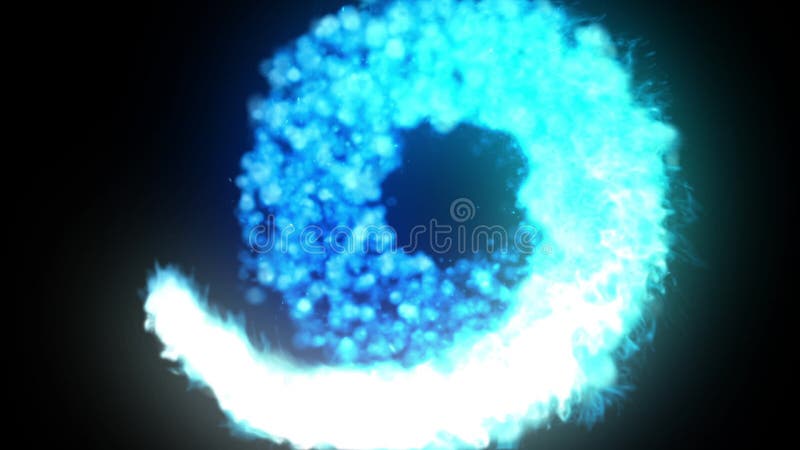 Glow Fire Particle Trail Effect Circle Animation Stock Footage - Video ...