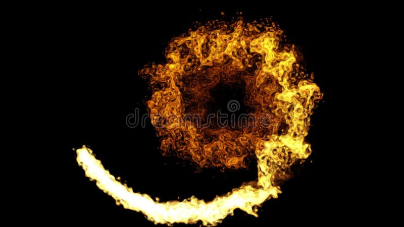 Glow Fire Particle Trail Effect Circle Animation Stock Footage - Video ...