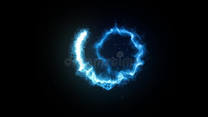 Glow Fire Particle Trail Effect Circle Animation Stock Video - Video of ...